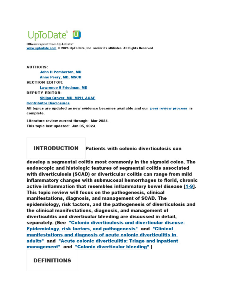 Scda Up | Download Free PDF | Ulcerative Colitis | Digestive Diseases