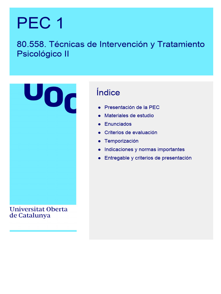 Pec1 Ib | PDF | Sicología | Evaluación