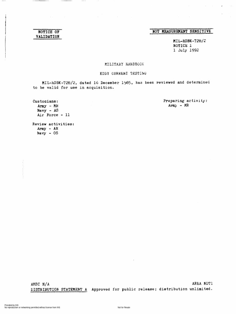 Military Testing Validation Notice | PDF