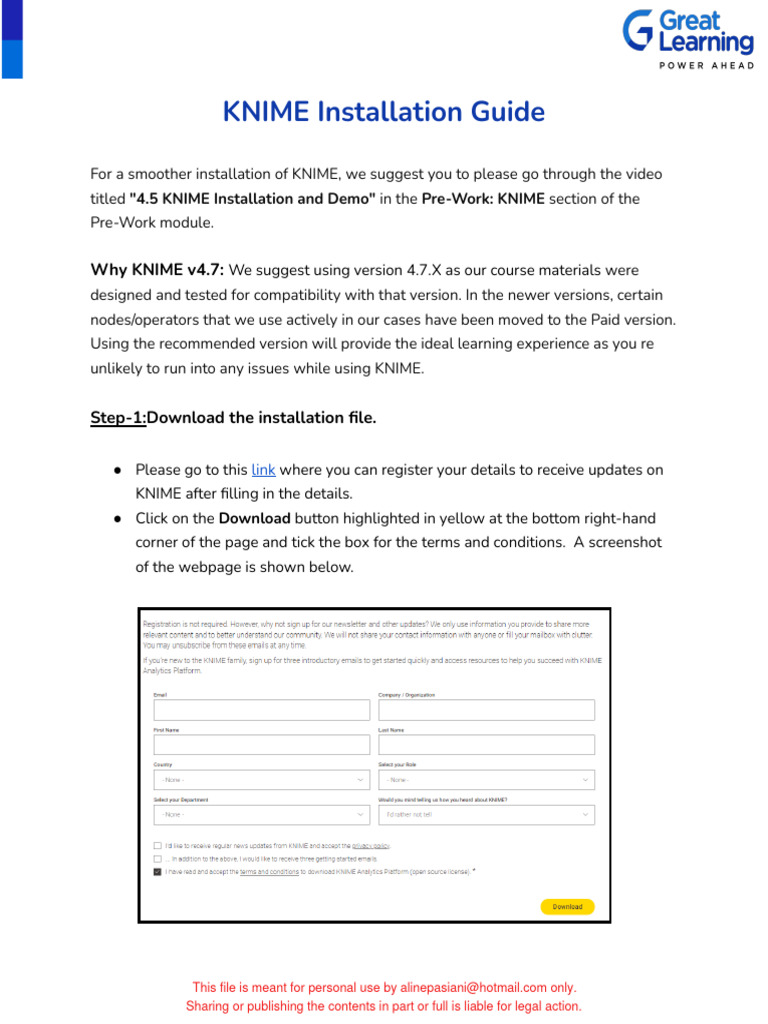 KNIME Installation Guide | PDF | Computer Architecture | Operating ...