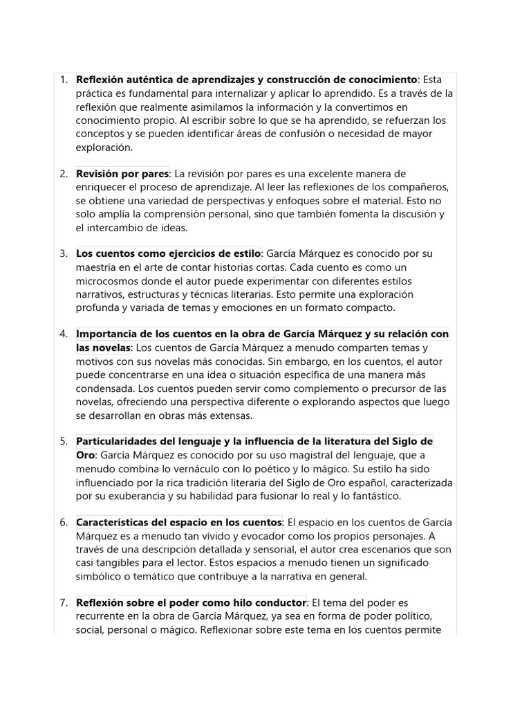 Reflexión Auténtica de Aprendizajes y Construcción de Conocimiento ...