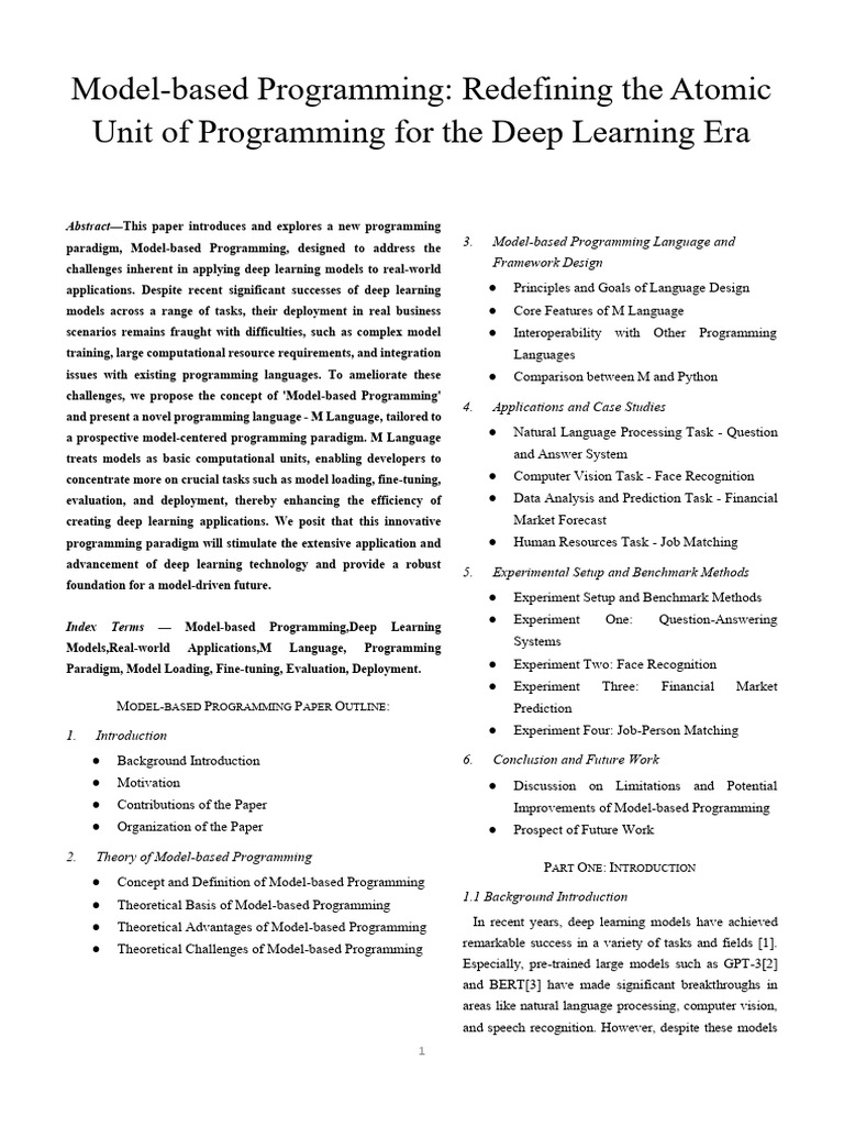 Model-Based Programming: Redefining The Atomic Unit of Programming For The Deep Learning Era ...