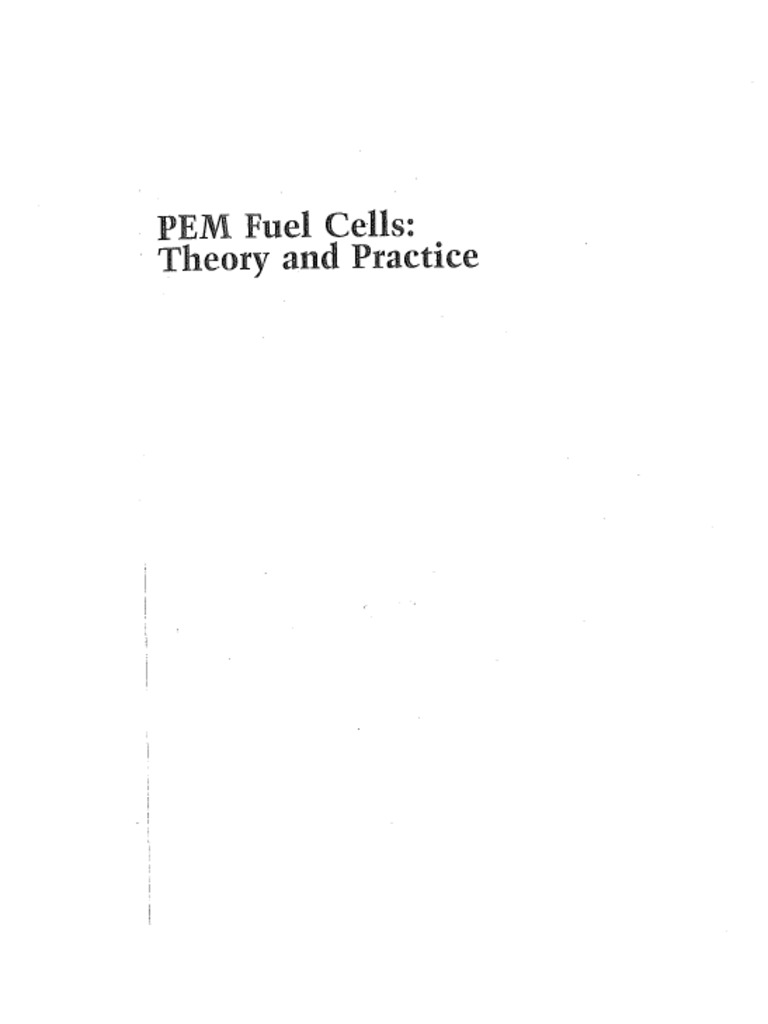 PEM Fuel Cells Theory and Practice | PDF | Electrochemistry | Energy ...