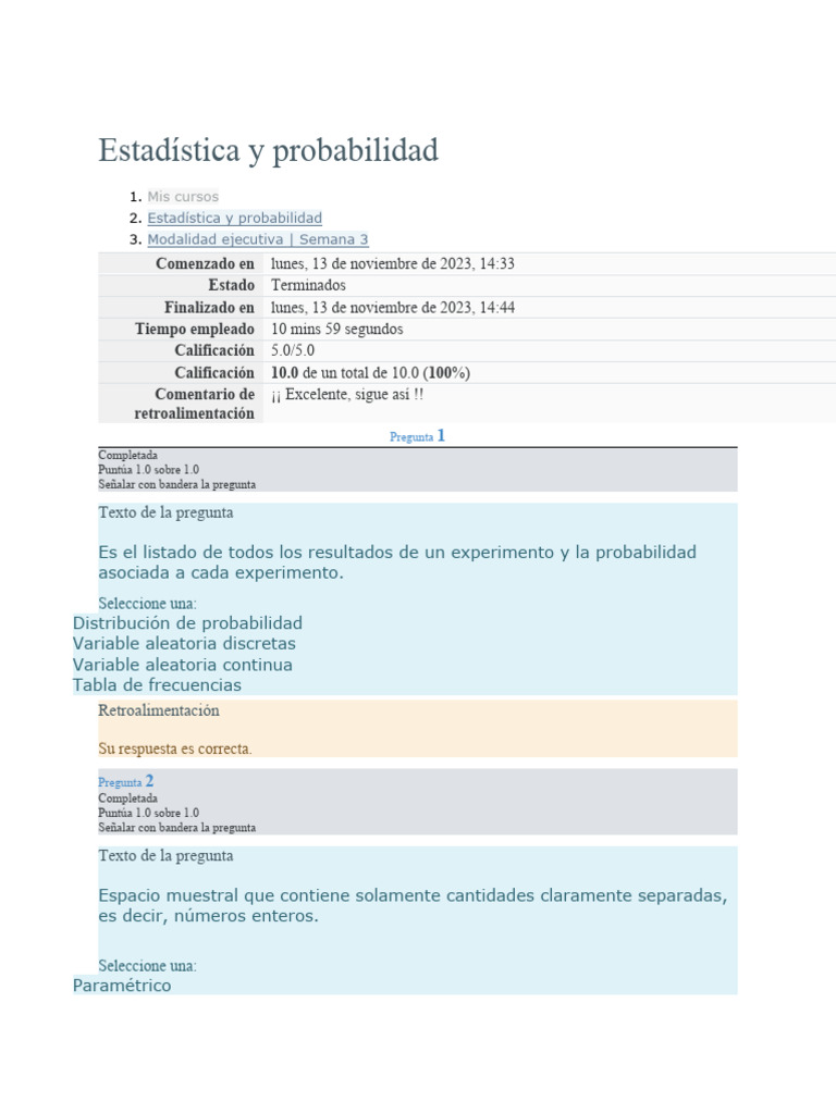 Estadística y Probabilidad Sem 4 | PDF | Teoría de probabilidad | Variable aleatoria