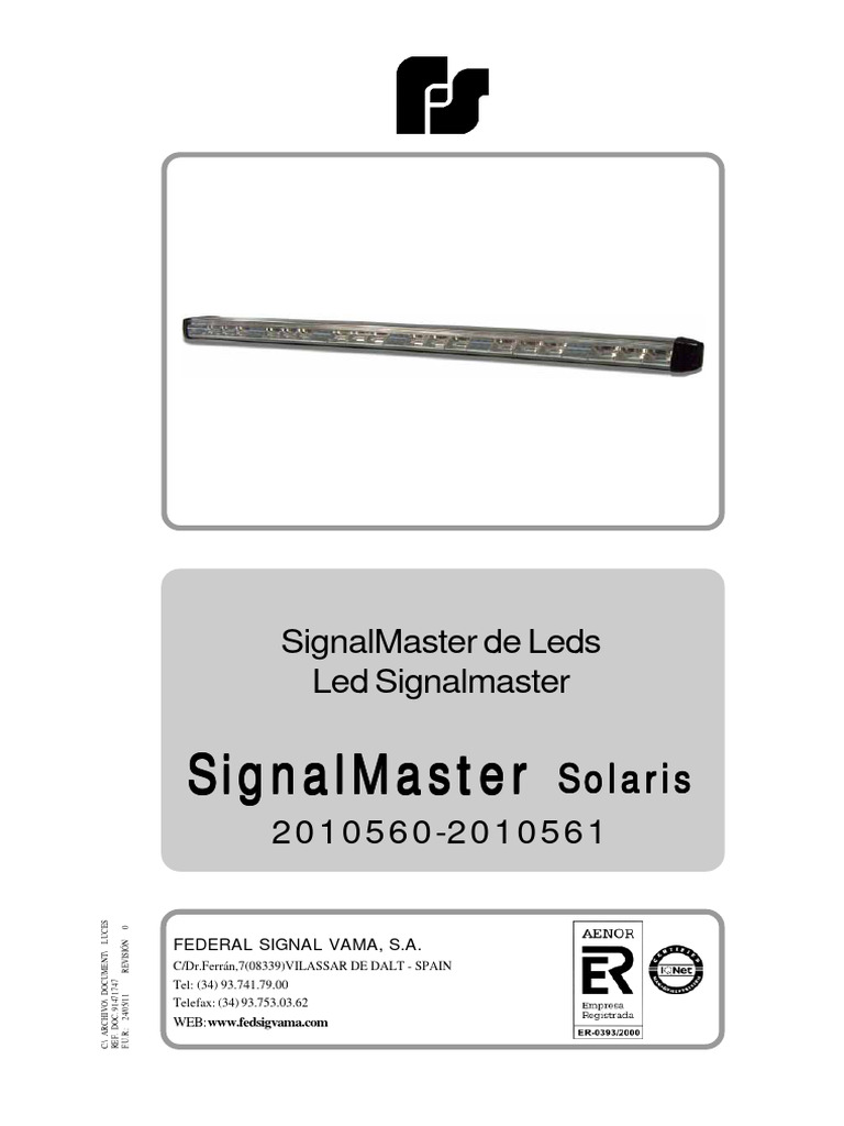 SignalMaster Solaris: Especificaciones y Seguridad | PDF | Ingeniería ...