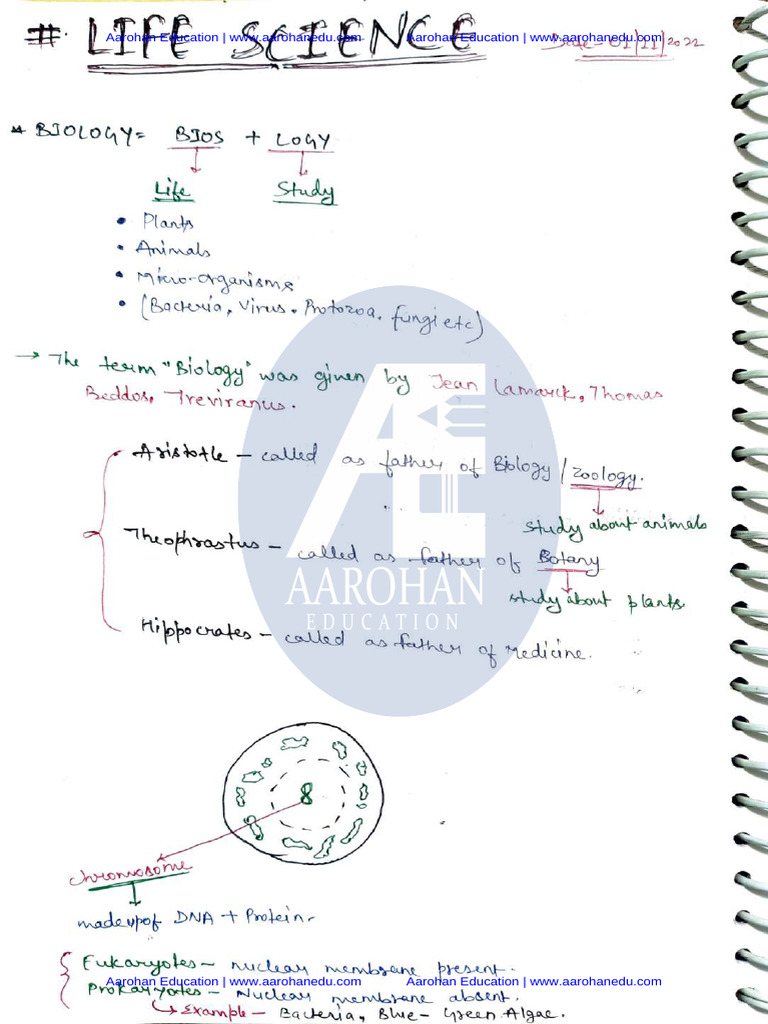 Life Science Notes by Saurabh Sir 2022 Batch Compressed 1 | PDF