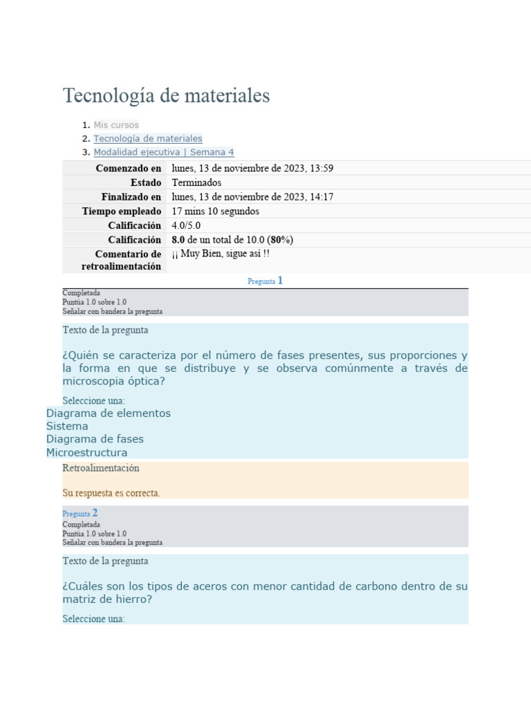 Tecnología de Materiales Semana 4 | PDF | Materiales | Ciencias fisicas
