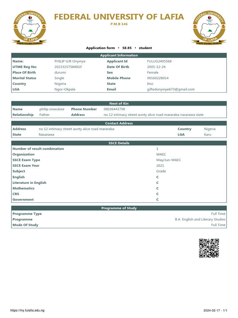 Application Summary | PDF