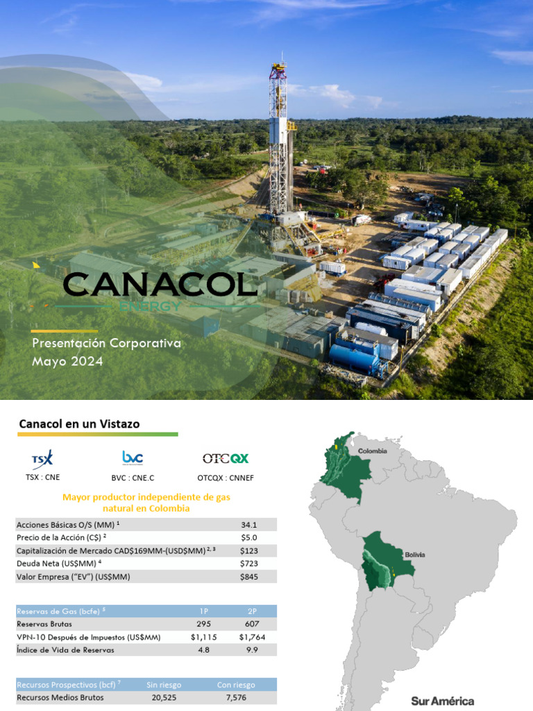 Canacol Energy Corporate Presentation 2024 Mayo Esp VF | PDF | Petróleo ...