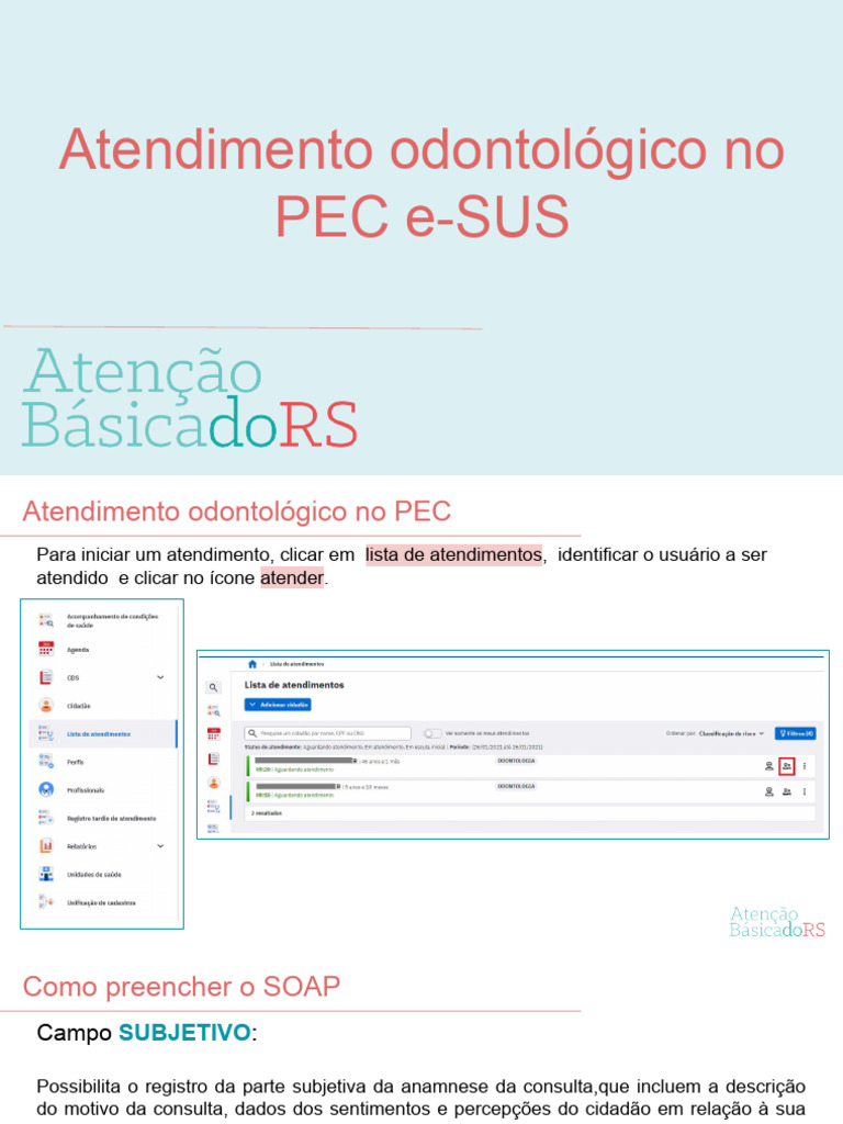 Guia de Atendimento Odontológico PEC | PDF | Dente humano | Odontologia