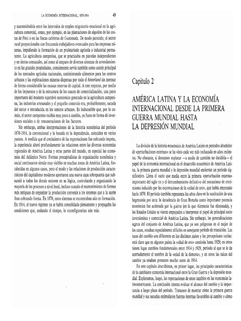 Economía Internacional en América Latina 1870-1914 | PDF | Agricultura ...