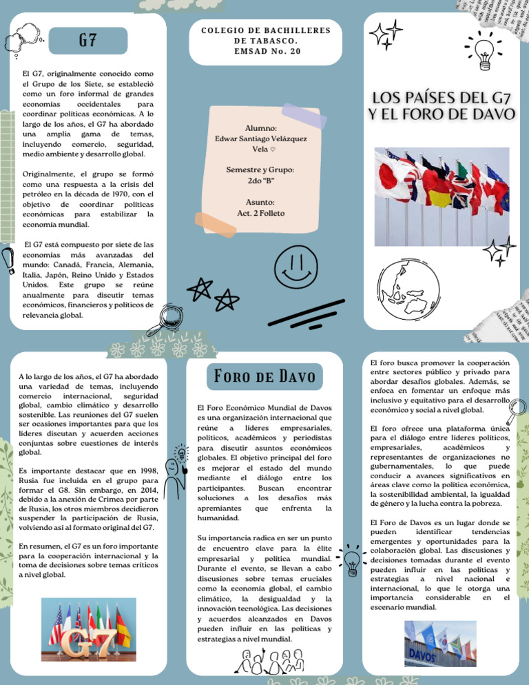 Folleto, Foro de Davo y G7 | PDF | foro Economico Mundial | Relaciones ...