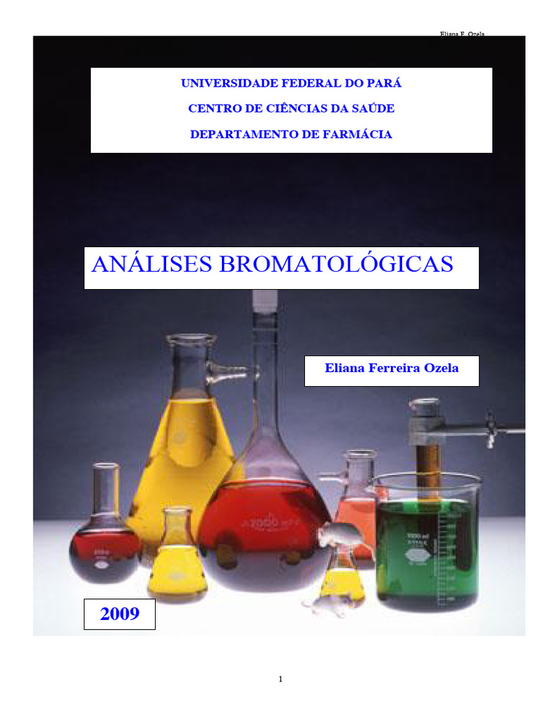 Análises Bromatológicas Eliana Ferreira Ozela | PDF | Titulação | Química