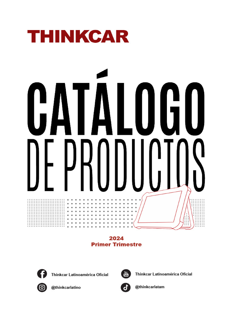 Catálogo Thinkcar 2024 | Descargar gratis PDF | Sistema de freno ...