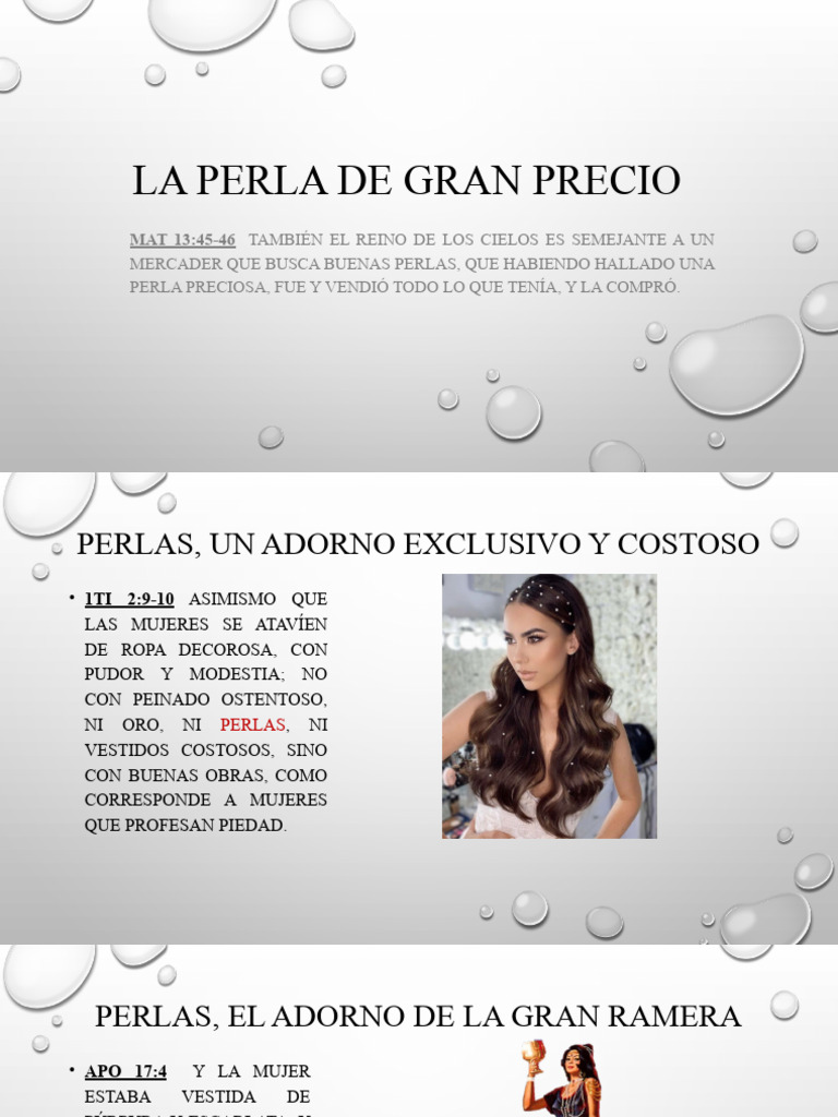 Parábola De La Perla De Gran Precio | PDF | Perla | Reinado y reino de dios