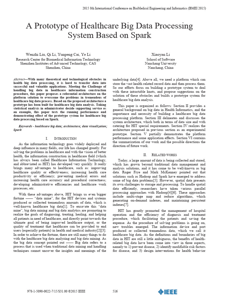 Health Data Processing Architecture | PDF