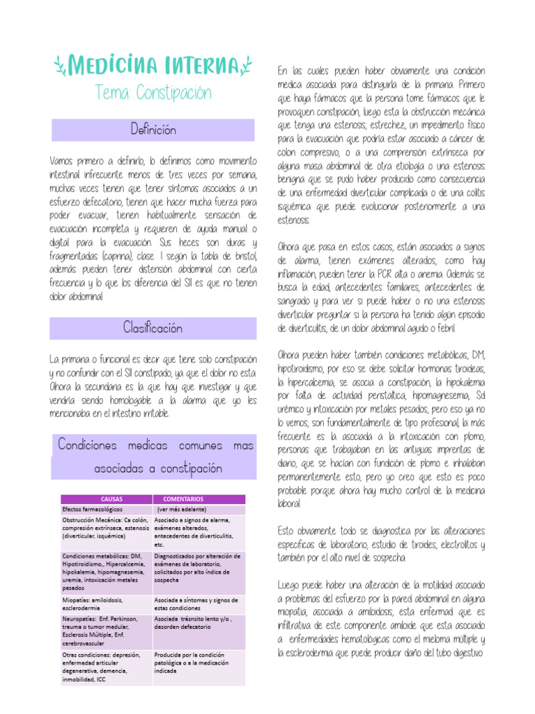 Constipacion | PDF | Estreñimiento | Síndrome del intestino irritable