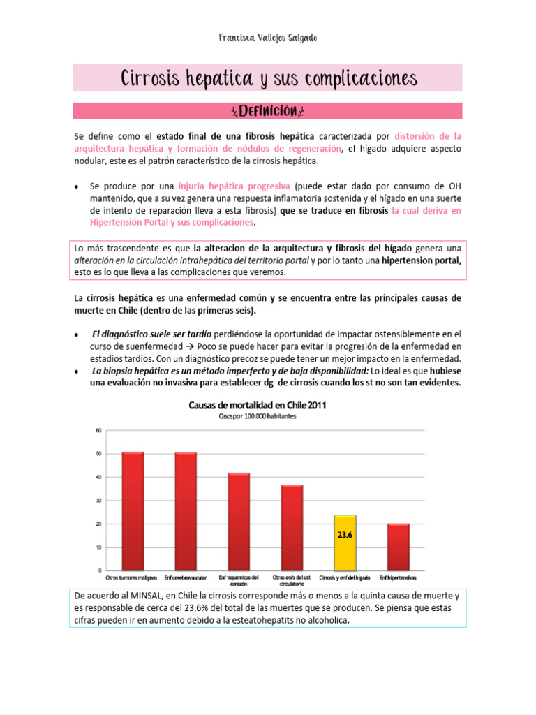 Cirrosis Hepatica y Sus Complicaciones | PDF | Cirrosis | Hepatitis