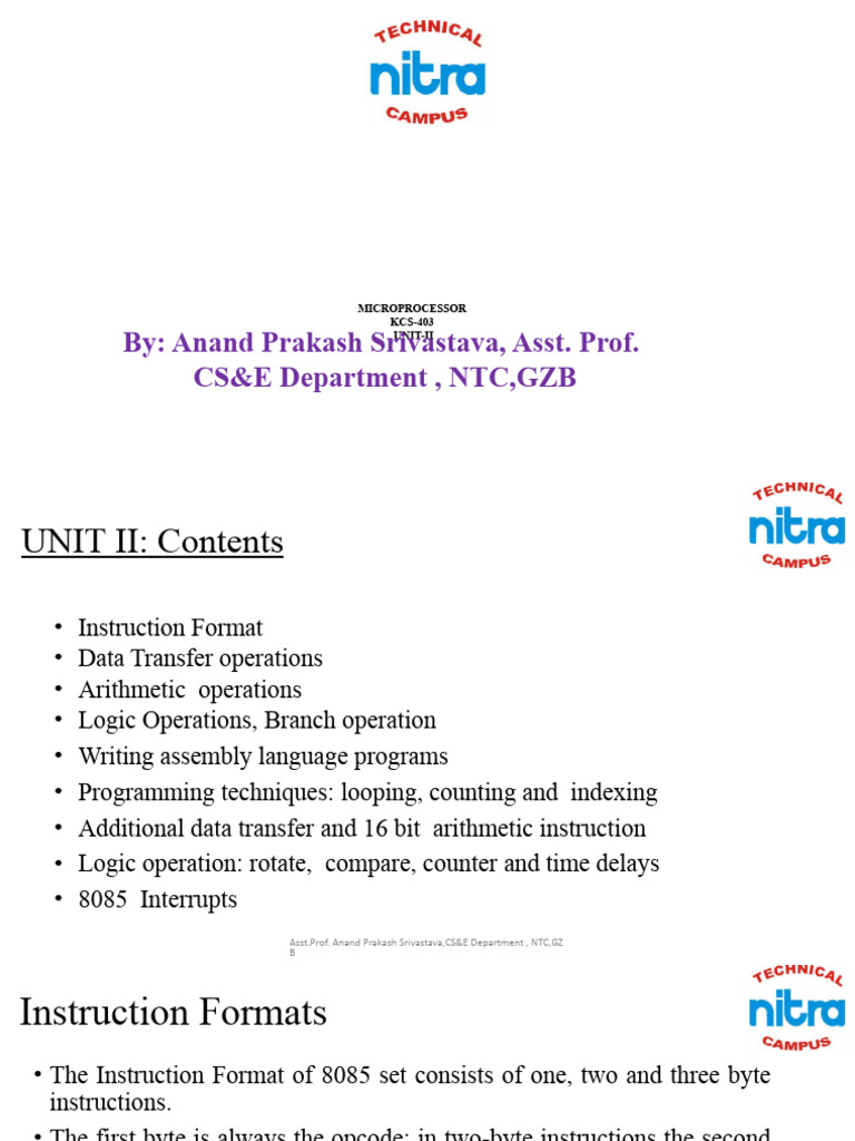 8085 Microprocessor Programming Guide | PDF | Computing | Computer Science
