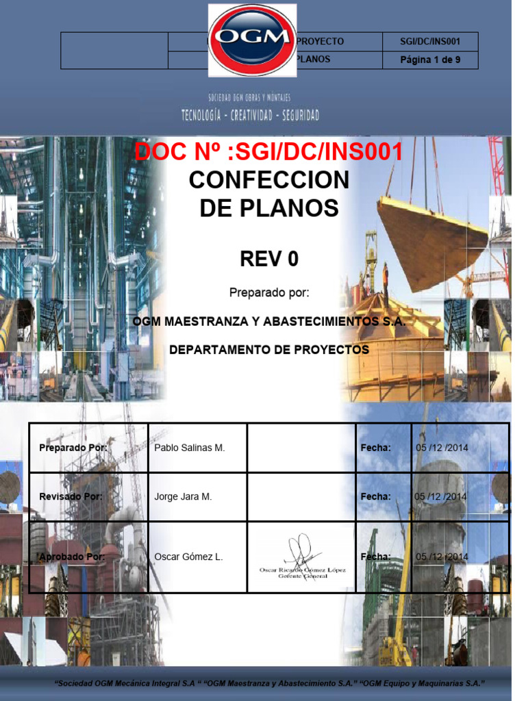 SGI-DC-INS001 Confección de Planos REV 0 | PDF | Tornillo