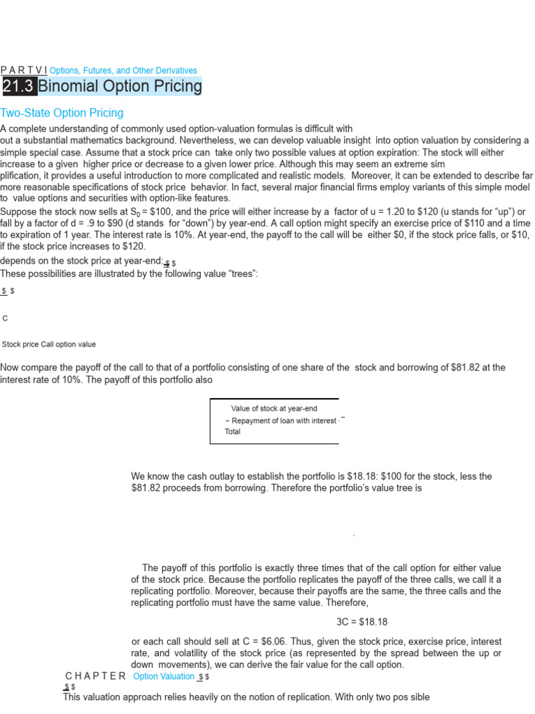 Two-Period Binomial Option Pricing | PDF | Option (Finance) | Black–Scholes Model