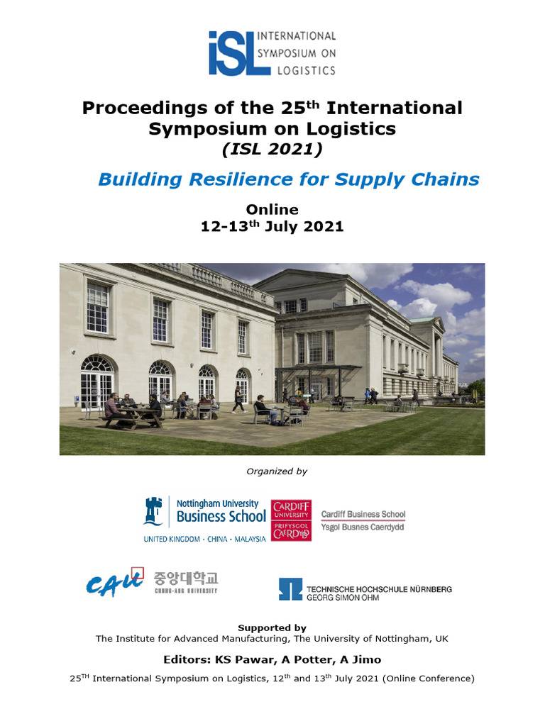 25th-ISL-Proceedings-1.pdf#page=40 | PDF | Supply Chain | Logistics