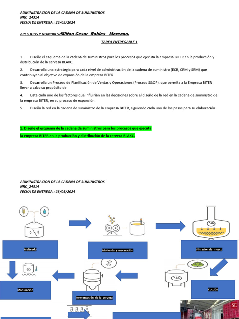 Entregable 1 - Adm Cadena de Suministros | PDF | Cadena de suministro | Gestión de la cadena de ...