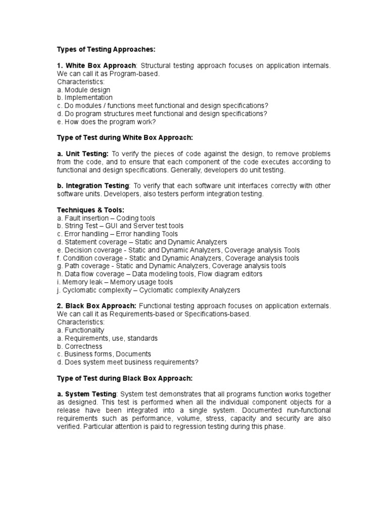 types-of-testing-approaches-software-testing-unit-testing