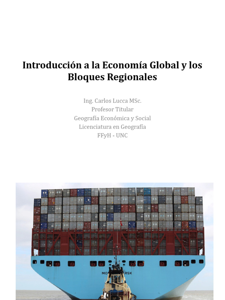 Unidad 7.1. Introducción A La Economía Global y Los Bloques Regionales | PDF | Comunidad ...