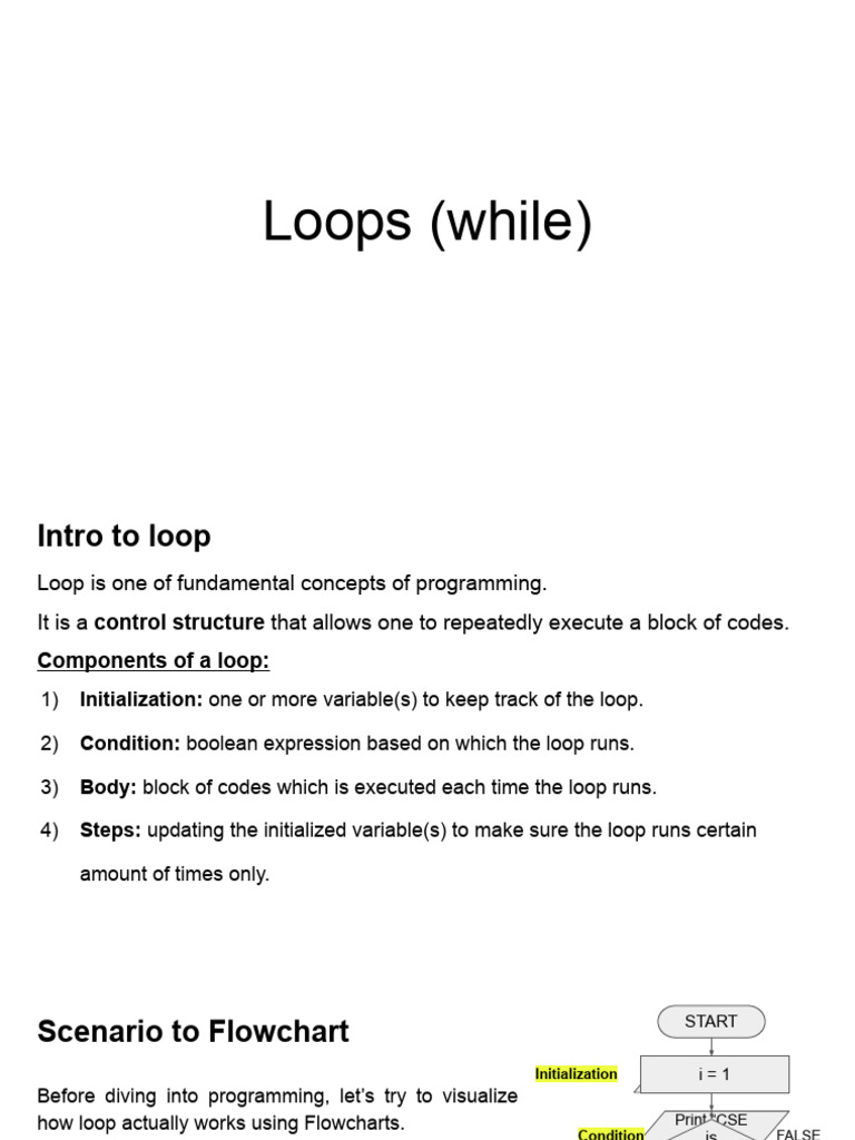 8.1 Loop (While Loop) | PDF | Control Flow | Computer Engineering