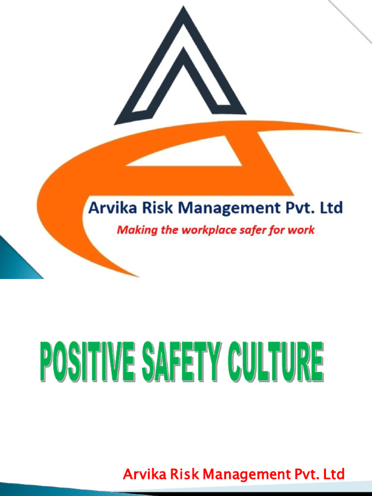 Positive Safety Culture | PDF | Safety | Leadership