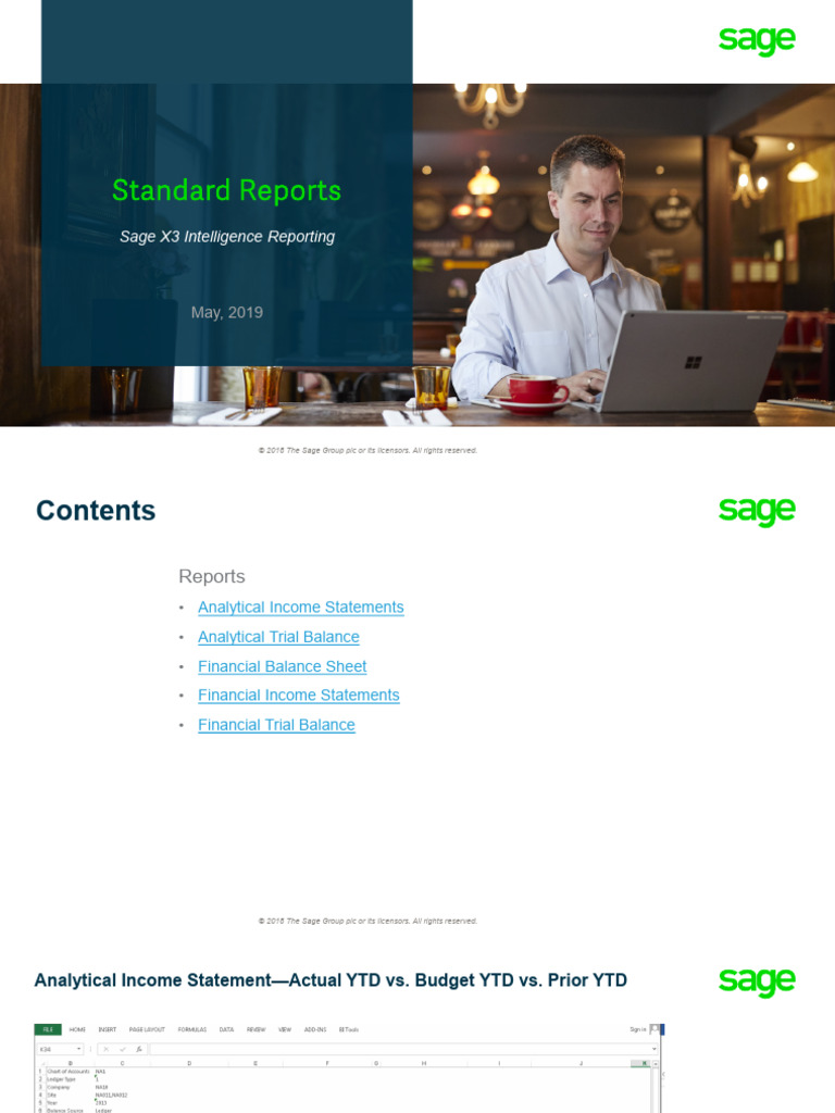 Sage X3 IR Standard Reports - NA 24052019 | PDF | Accounting