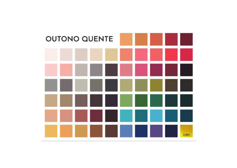 Paleta De Cores Outono Quente Pdf