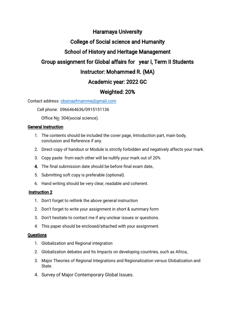 Global Group Assingment-2 | PDF