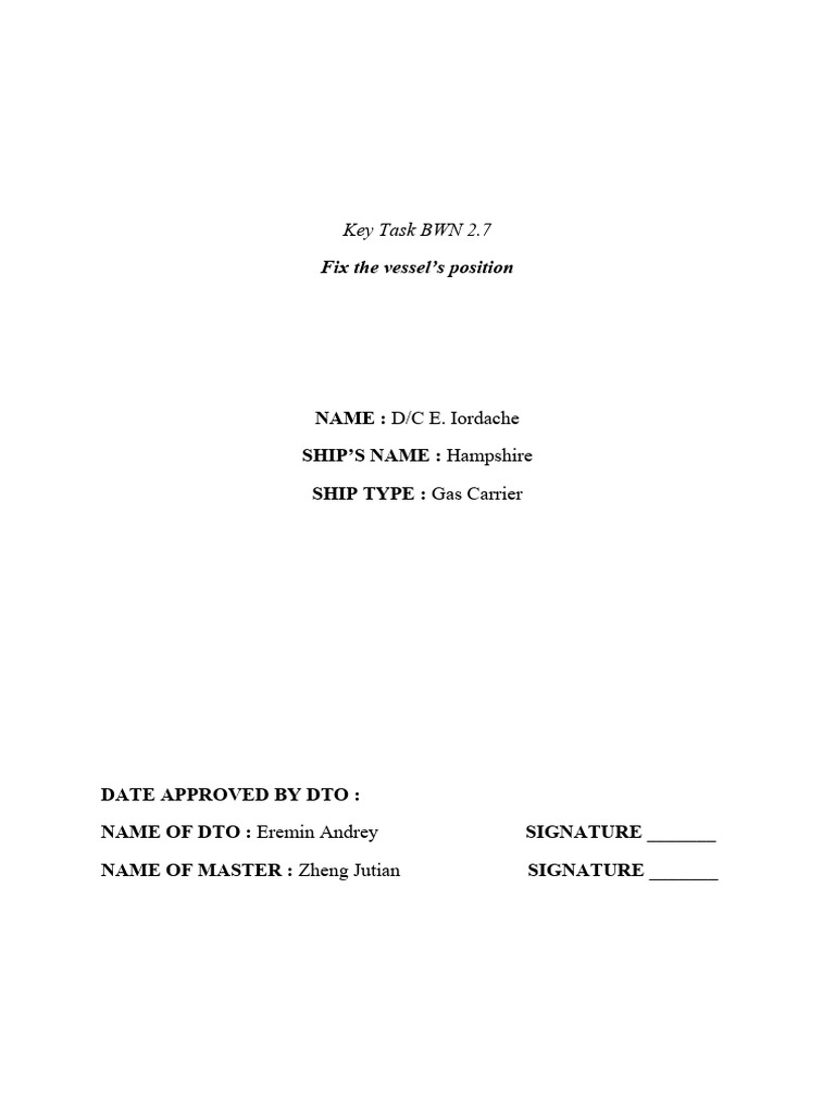 Key Task BWN 2.7 | PDF | Navigation | Geodesy