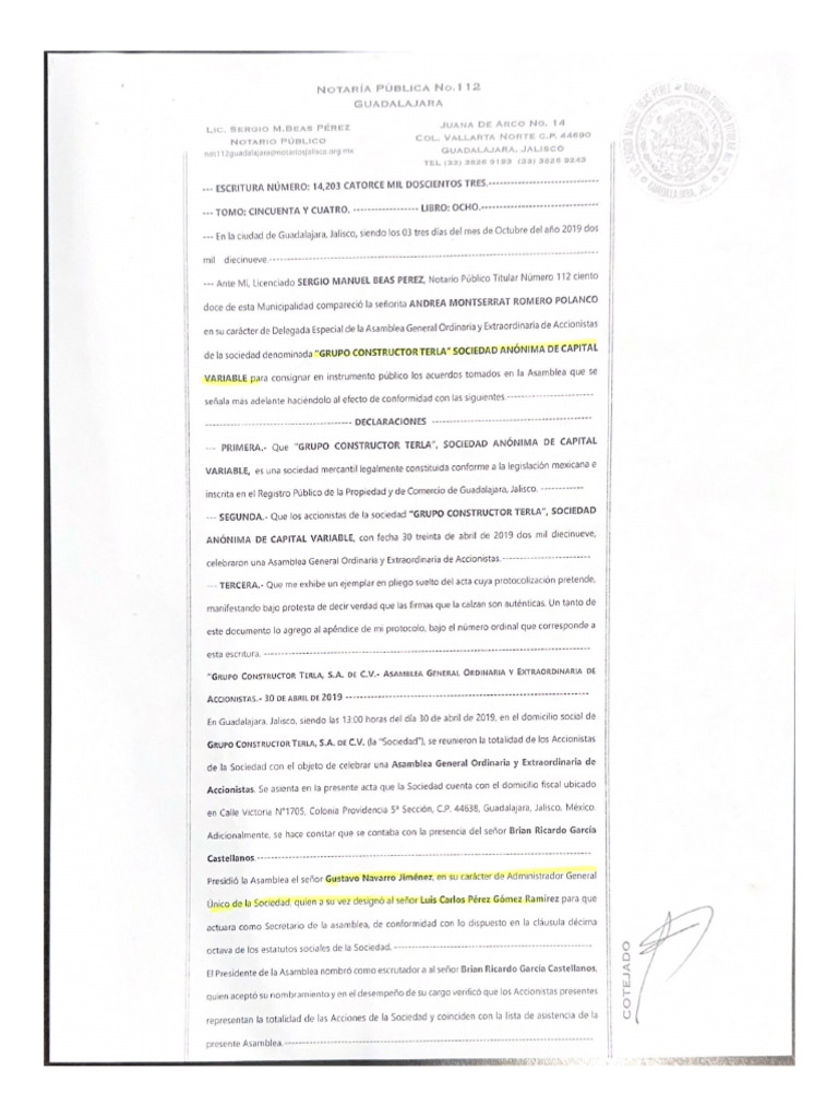 Acta Cons-Terla Sadecv | PDF