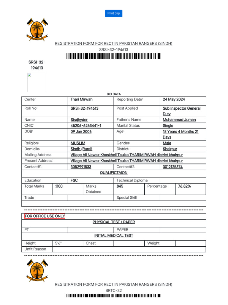 Printslip Token lDWH54JkLUqWB8gi2yTk8rDLRsLVWBbfHIJsAFCk&cnic 45206 ...