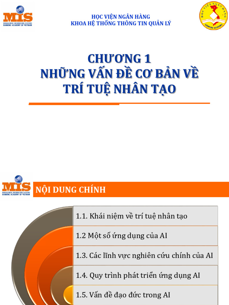 Chuong 1 - Nhung Van de Co Ban Ve Tri Tue Nhan Tao-B1 | PDF