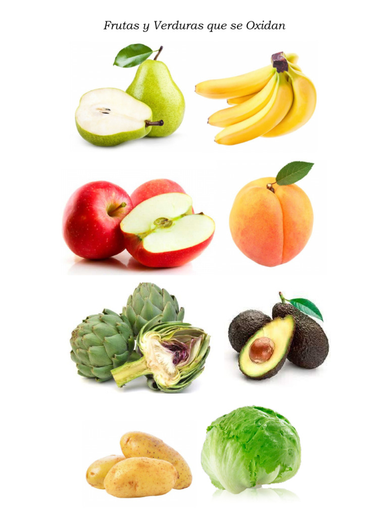 Frutas y Verduras Que Se Oxidan | PDF