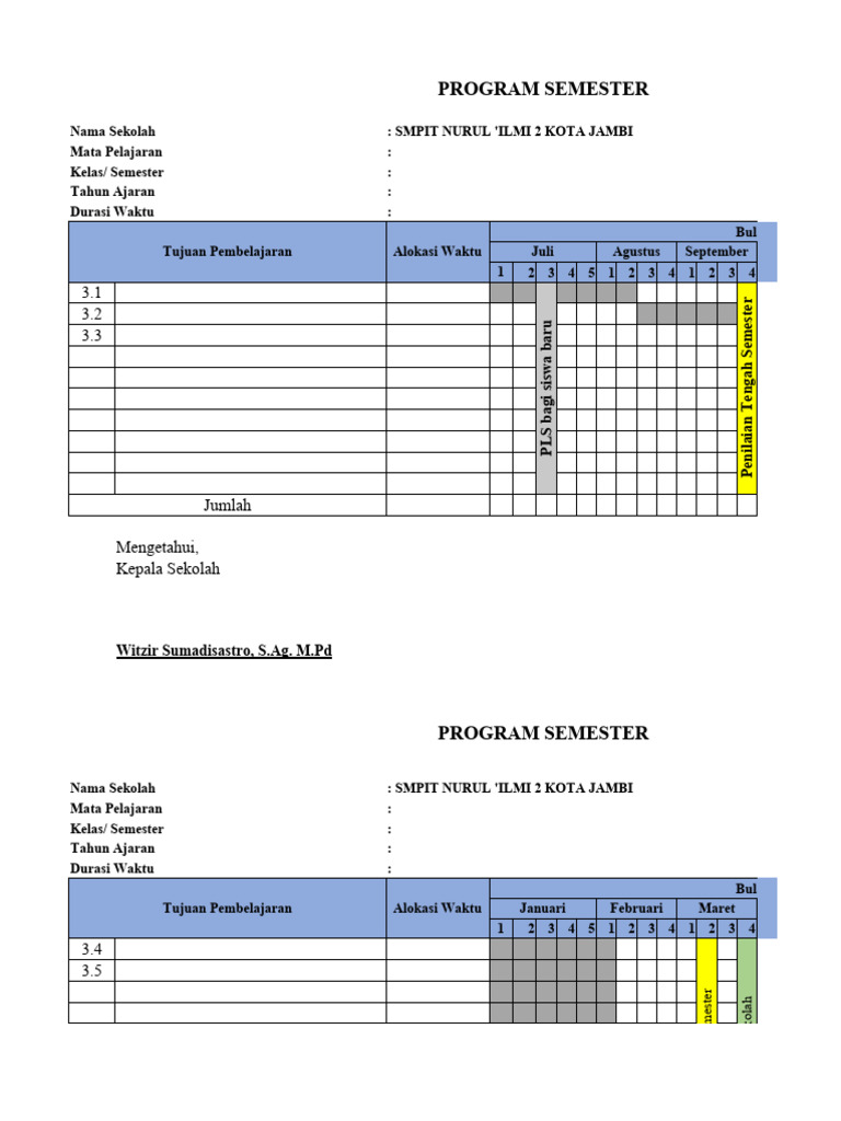 Format Prosem Dan Prota | PDF
