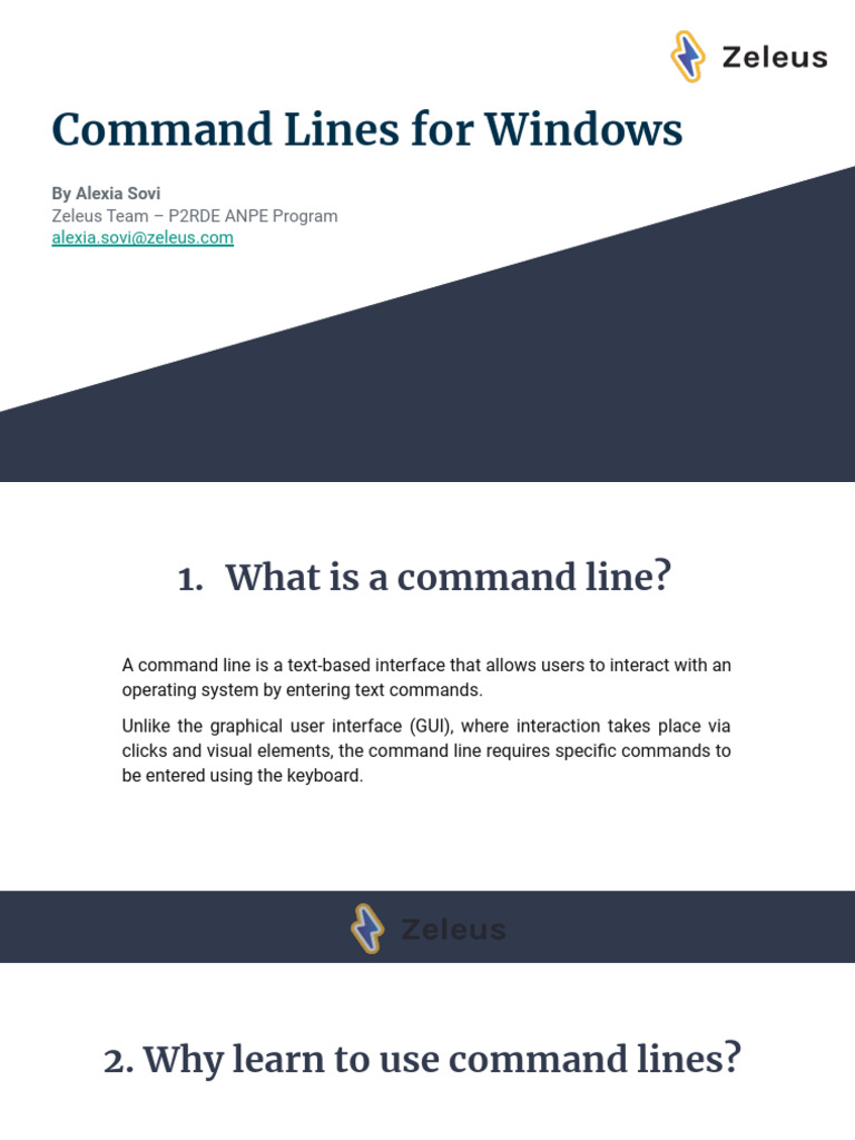 Command Lines For Windows - Alexia Sovi | PDF | Command Line Interface | Computer File