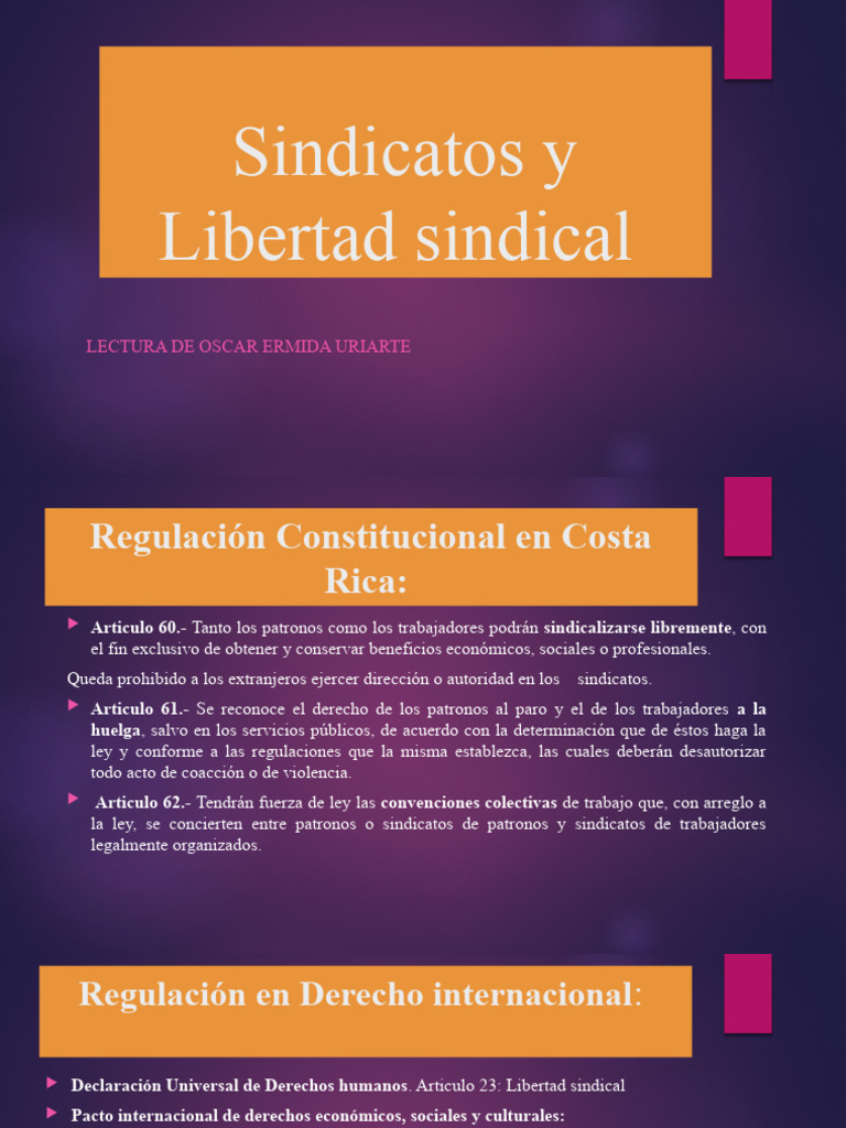 Sindicatos y Libertad Sindical | PDF | Sindicato | Derecho laboral