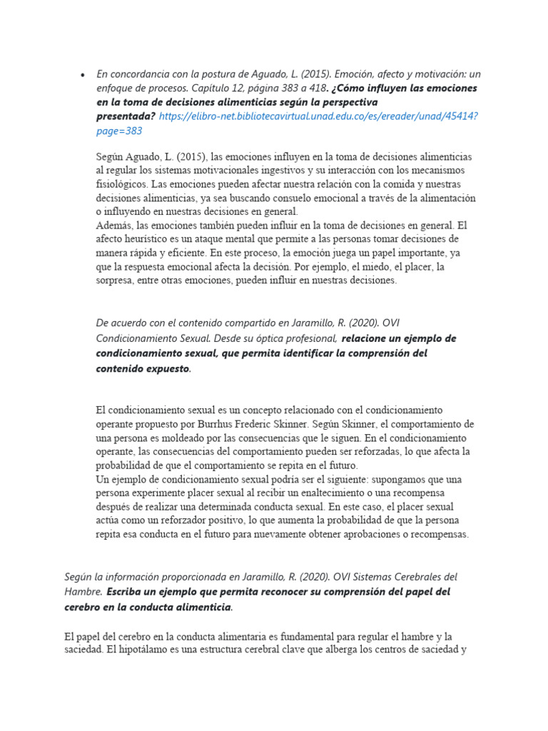 Emociones y Decisiones Alimenticias | PDF | Hipotálamo | Las emociones