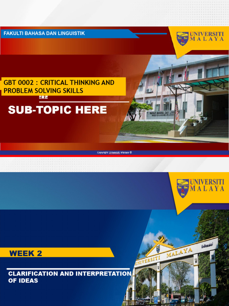 Week 2 Clarification and Interpretation of Ideas | PDF | Thought ...