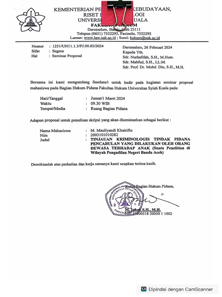 Undangan Proposal M.mauliyandi Khairifin | PDF