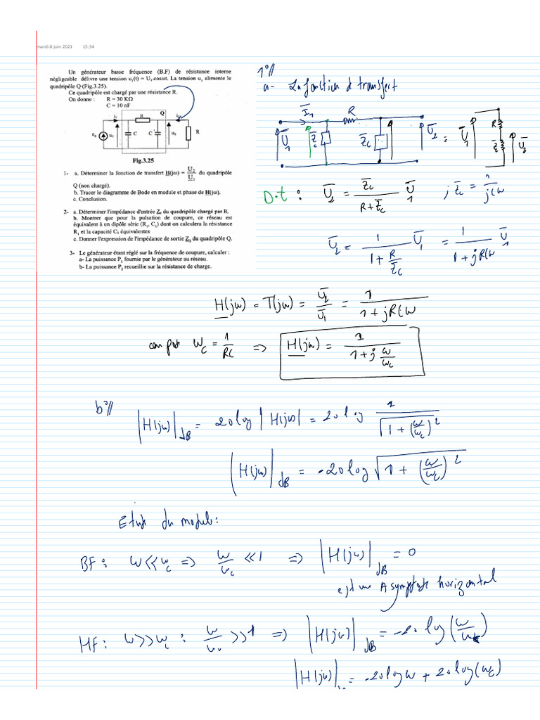 Seance Exm Quadripole Ze Zs | PDF