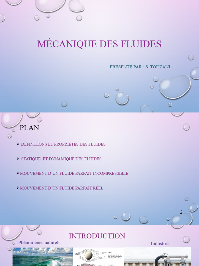Cours Meca Fluide | PDF | Pression | Tension superficielle
