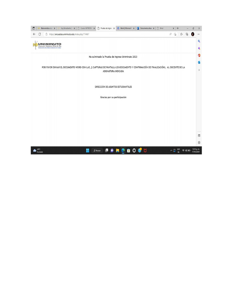 Prueba de Ingreso | PDF