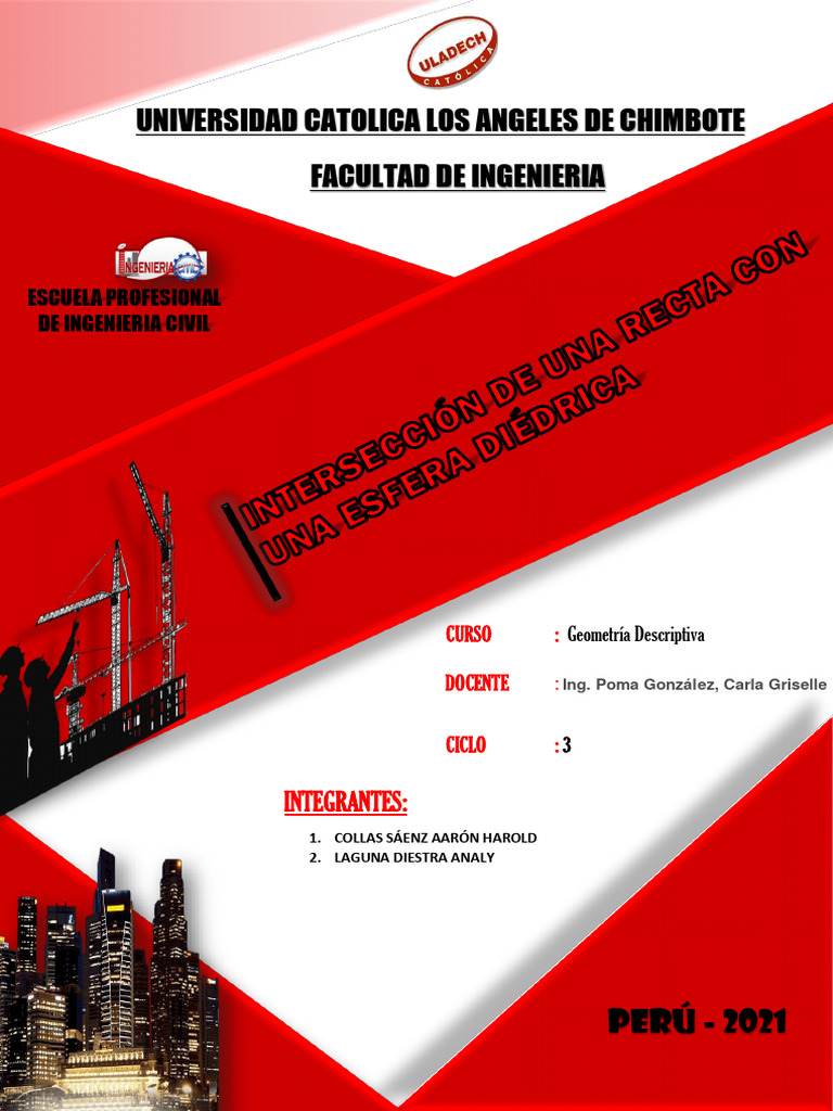 Interseccion de Una Recta Con Una Esfera Diedrica | PDF | Matemáticas | Geometría
