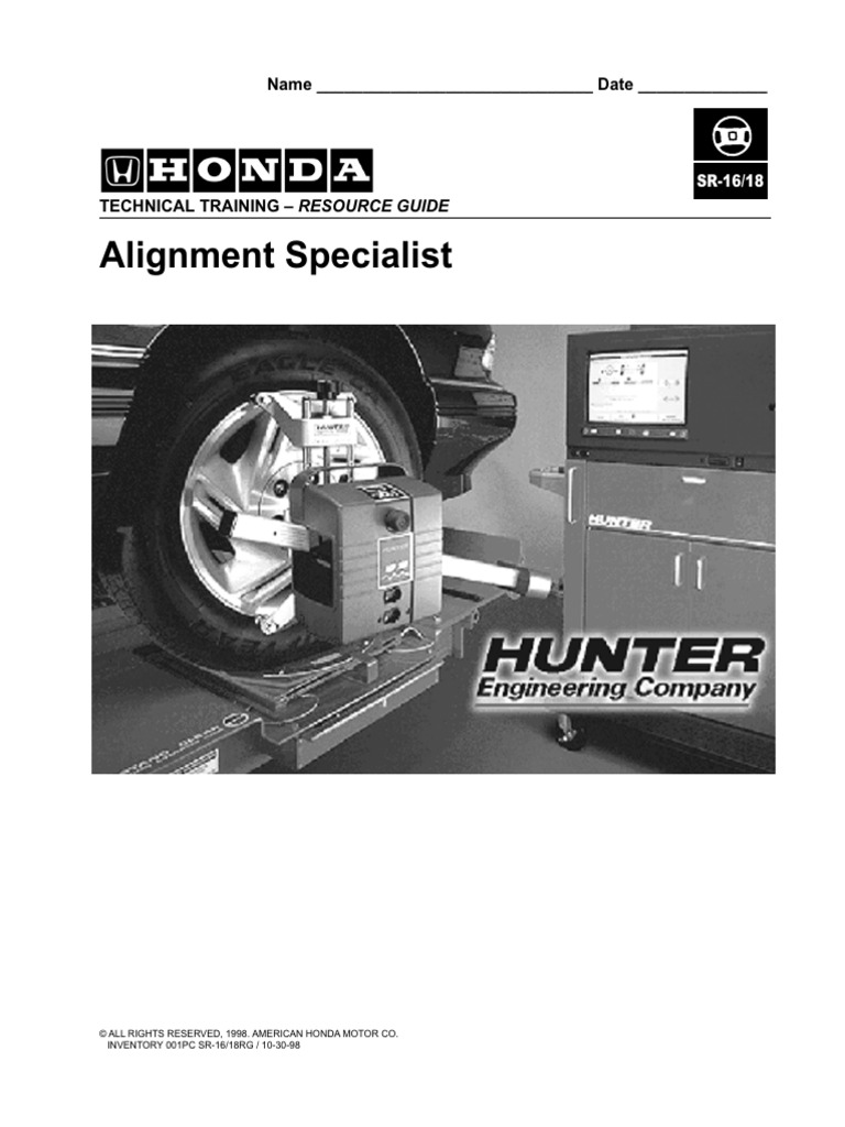 ALIGNMENT SPECIALIST | PDF | Steering | Automotive Technologies